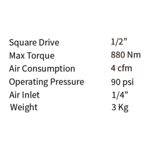 ROTAKE RT5278 1/2" AIR IMPACT WRENCH