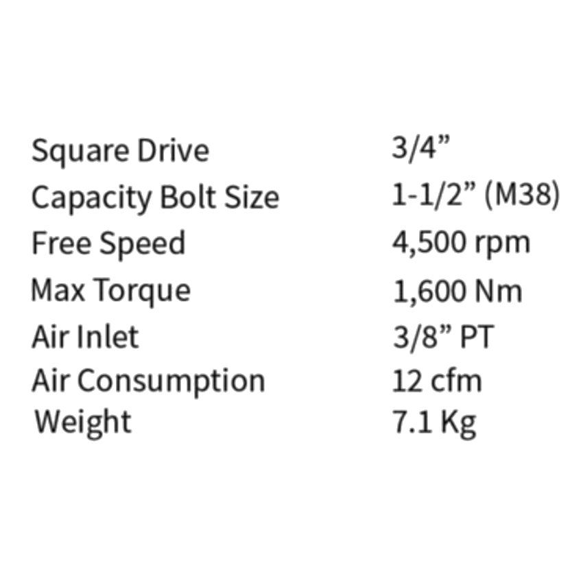 ROTAKE RT5562 3/4" AIR IMPACT WRENCH