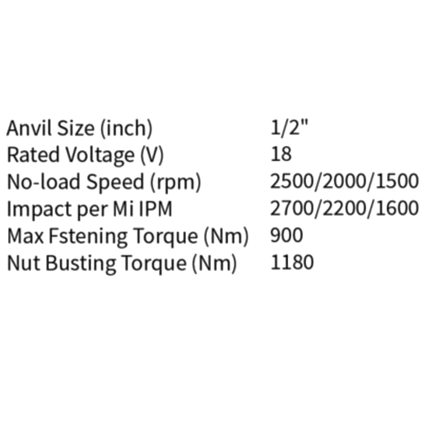 ROTAKE RT8812 1/2" CORDLESS IMPACT WRENCH
