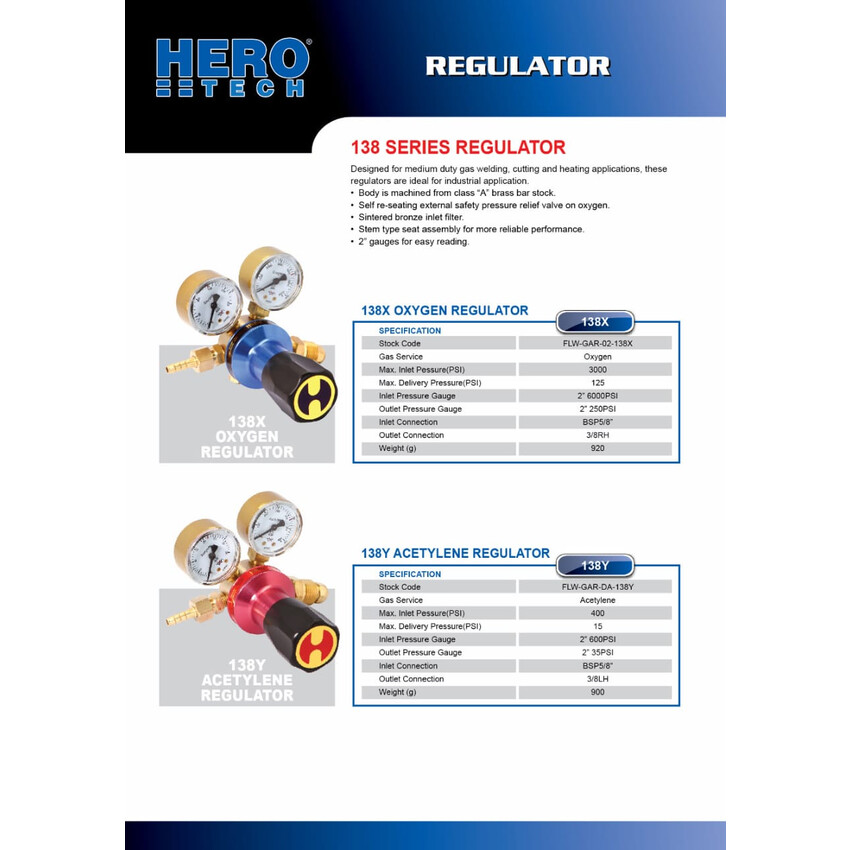 HERO TECH REGULATOR - 138 SERIES