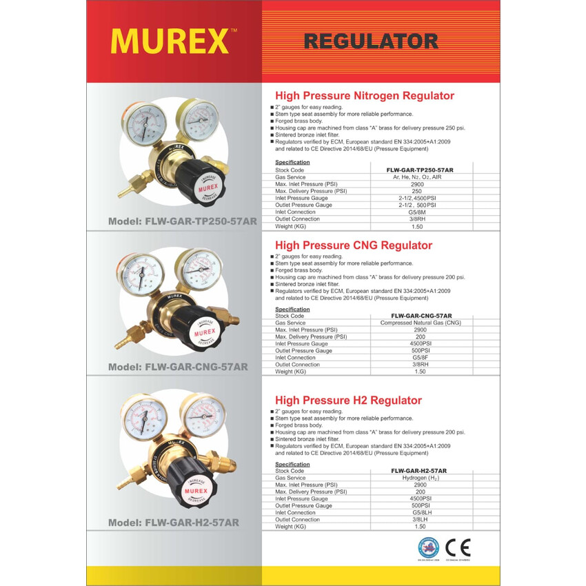MUREX REGULATOR - 57 SERIES HIGH PRESSURE