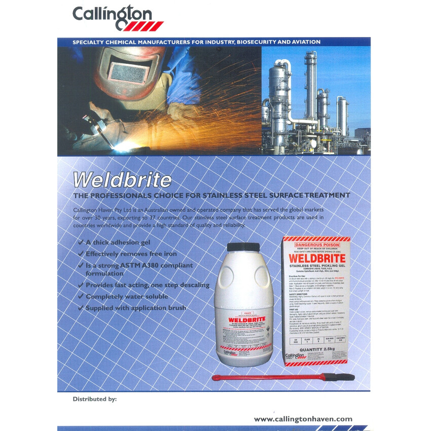 WELD BRITE - STAINLESS STEEL PICKLING GEL